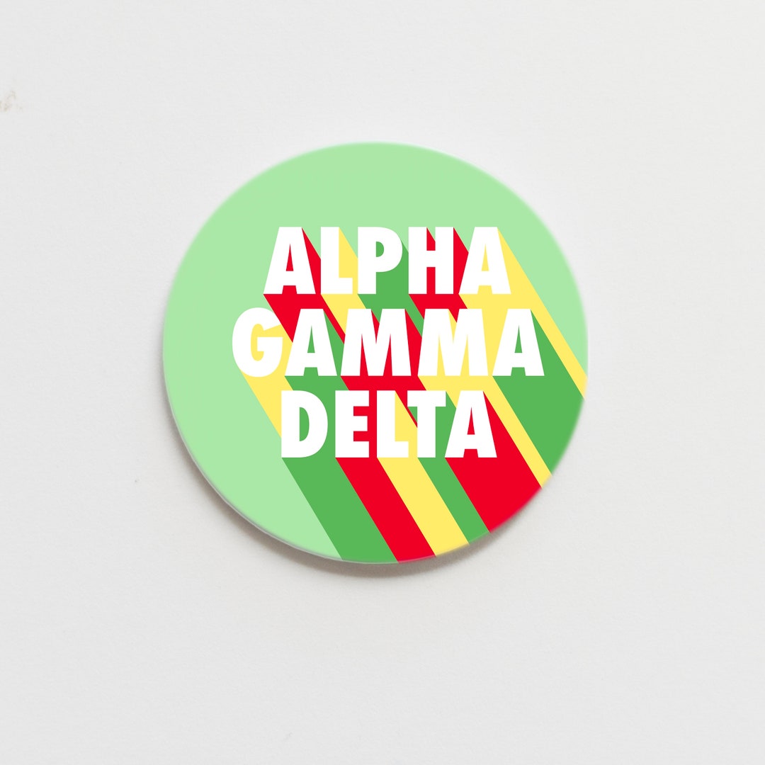 Alpha Gamma Delta Bold Greek Button - Etsy