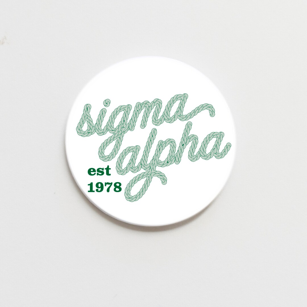 Sigma Alpha Greek Howdy Button - Etsy