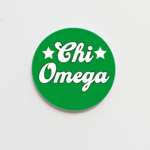 Chi Omega Greek Game Day Stars Button - Etsy