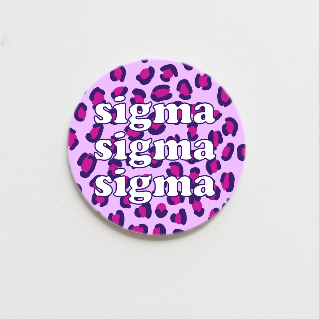 Tri Sigma Cheetah Greek Button - Etsy