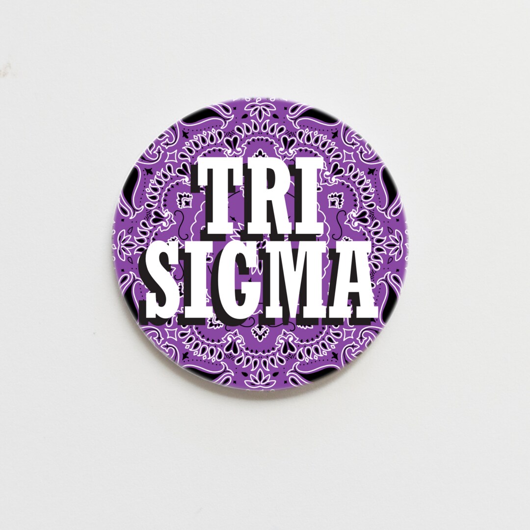 Tri Sigma Greek Bandana Button - Etsy