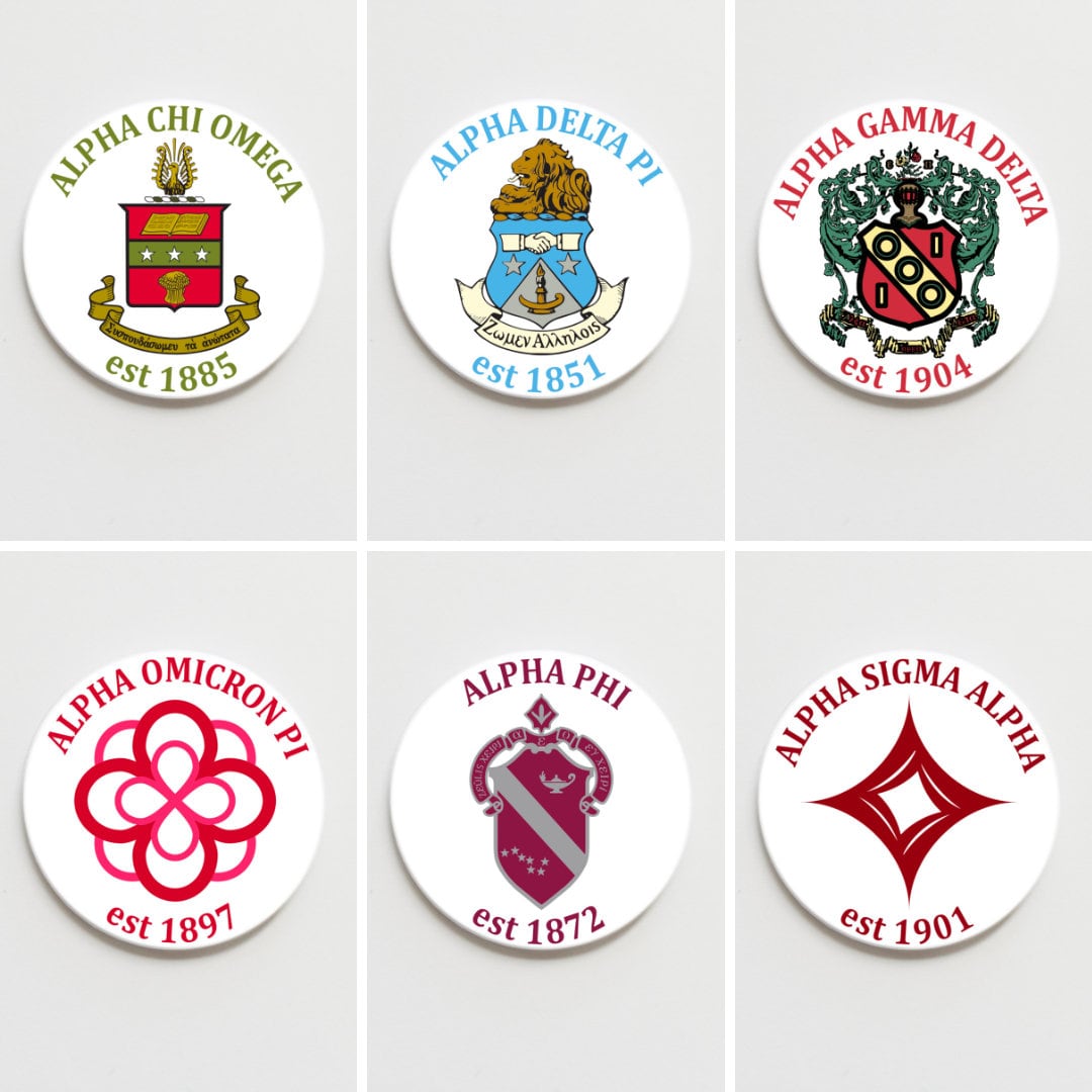 Sorority Crest Greek Button - Etsy
