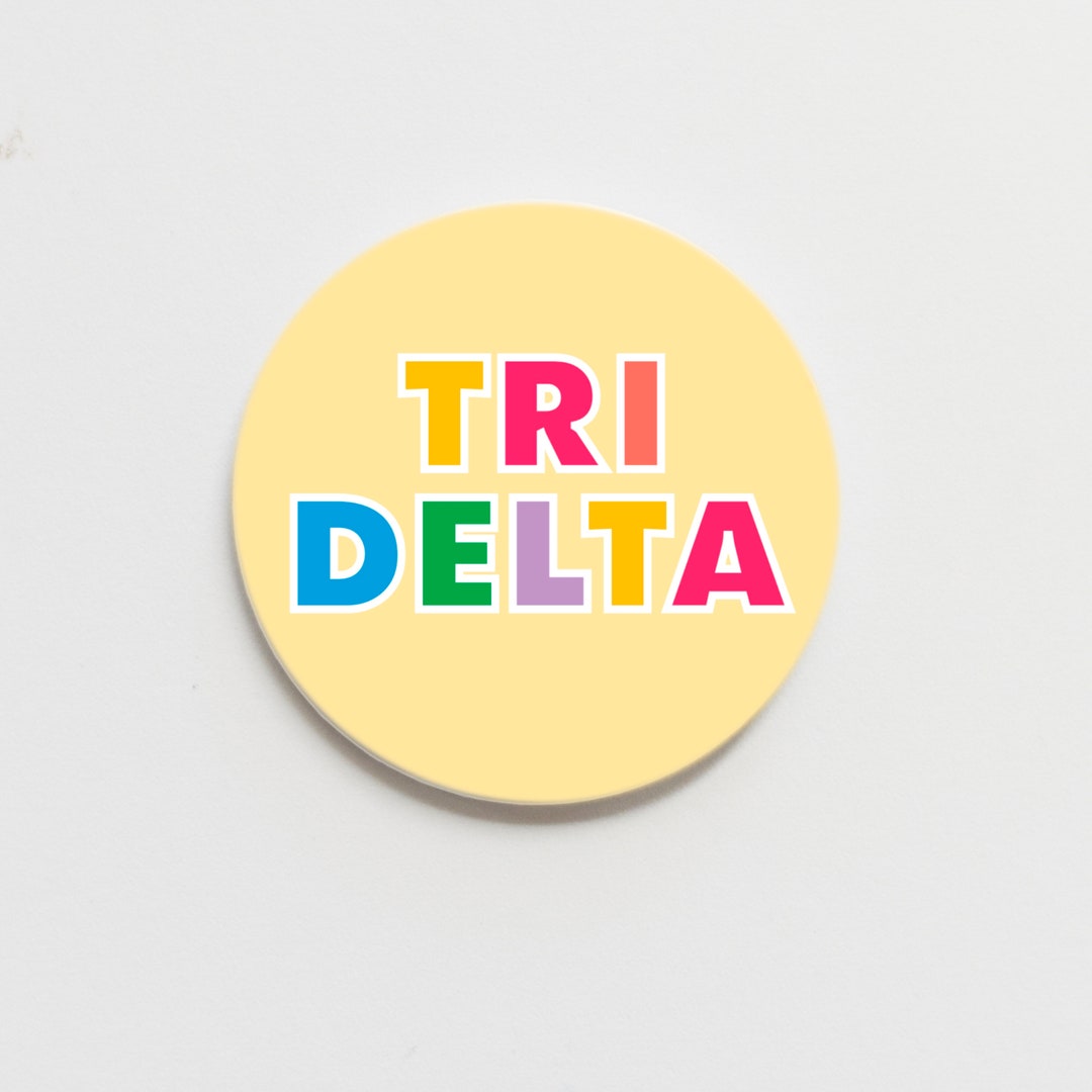 Tri Delta Color Me Greek Button - Etsy