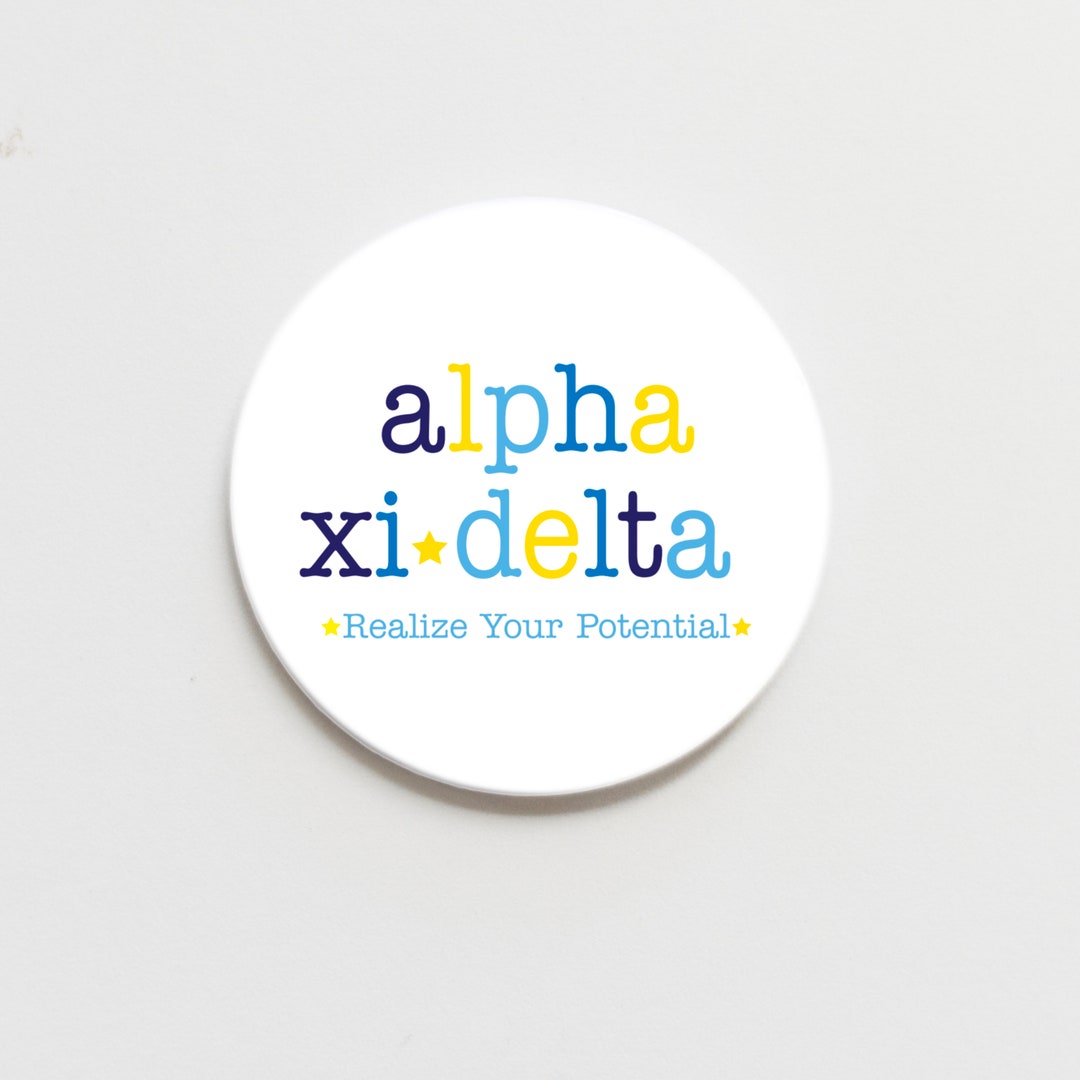 Alpha Xi Delta Greek Motto Button - Etsy