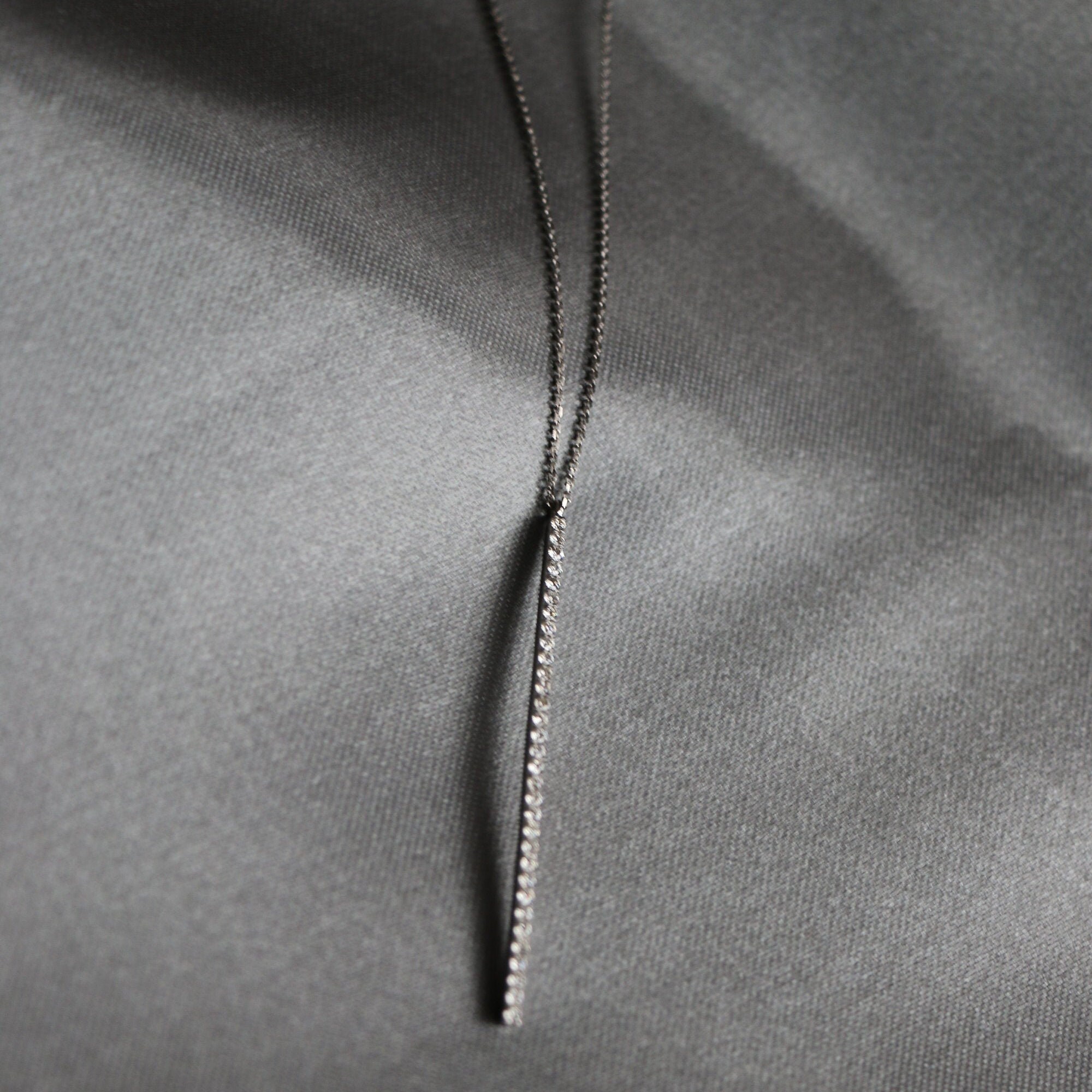 Collar de lariat de diamantes finos de 14k collar de lariat - Etsy España