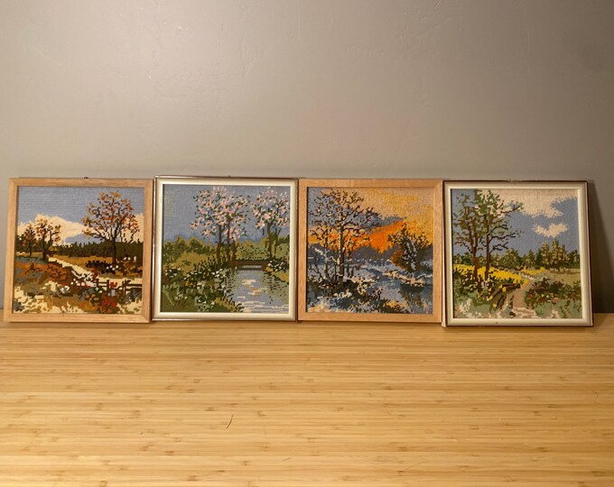 Vintage Needlepoint Art - Etsy