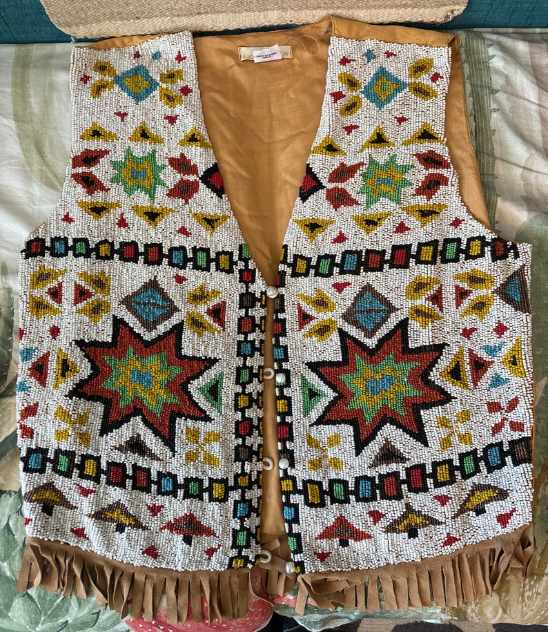 Vintage Beaded Vest - Etsy