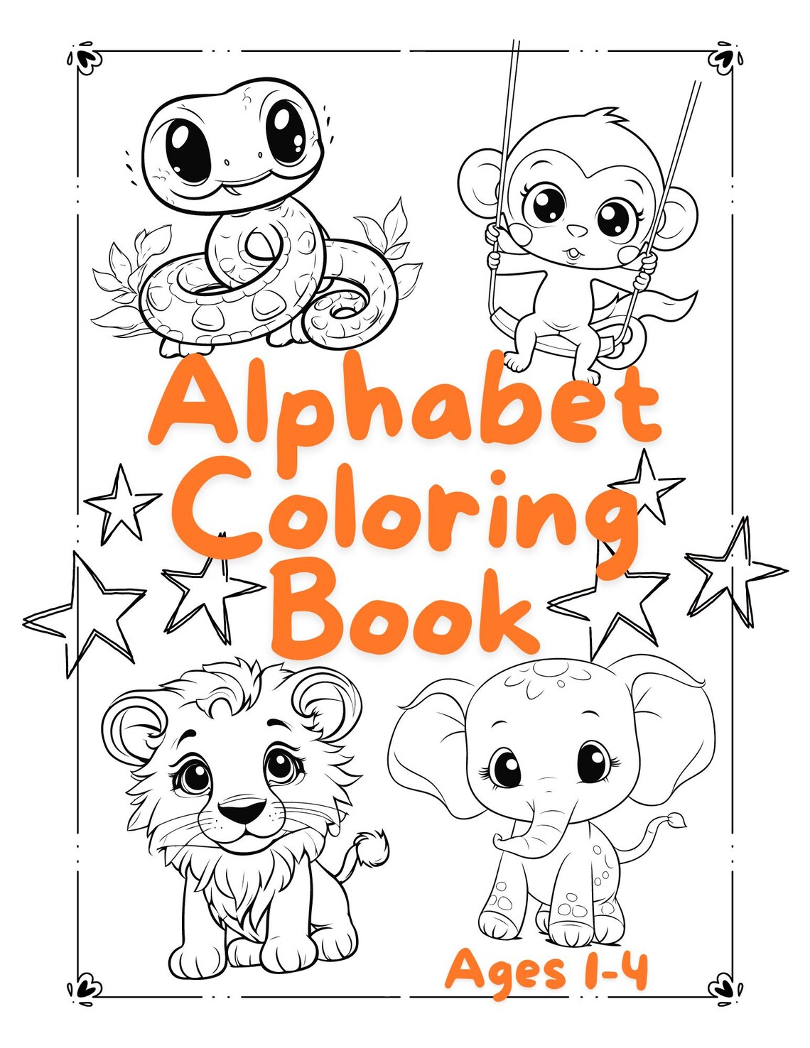 Alphabet Animals Coloring Book for Toddlers ages 1-4 - Etsy