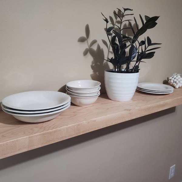 Solid Wood Floating Shelves Maple - Etsy