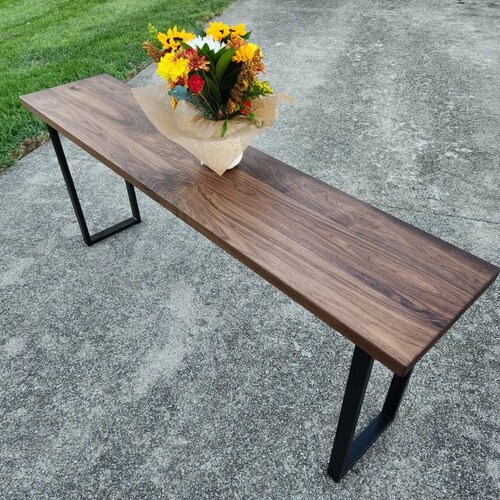 Solid Walnut Console Table 3 Drawers - Etsy Canada