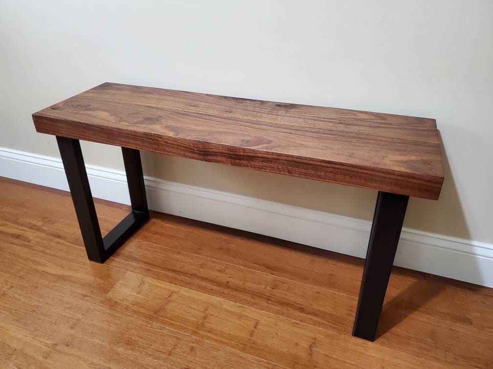 Walnut Entryway Bench Black Walnut Bench Dining Bench | Etsy
