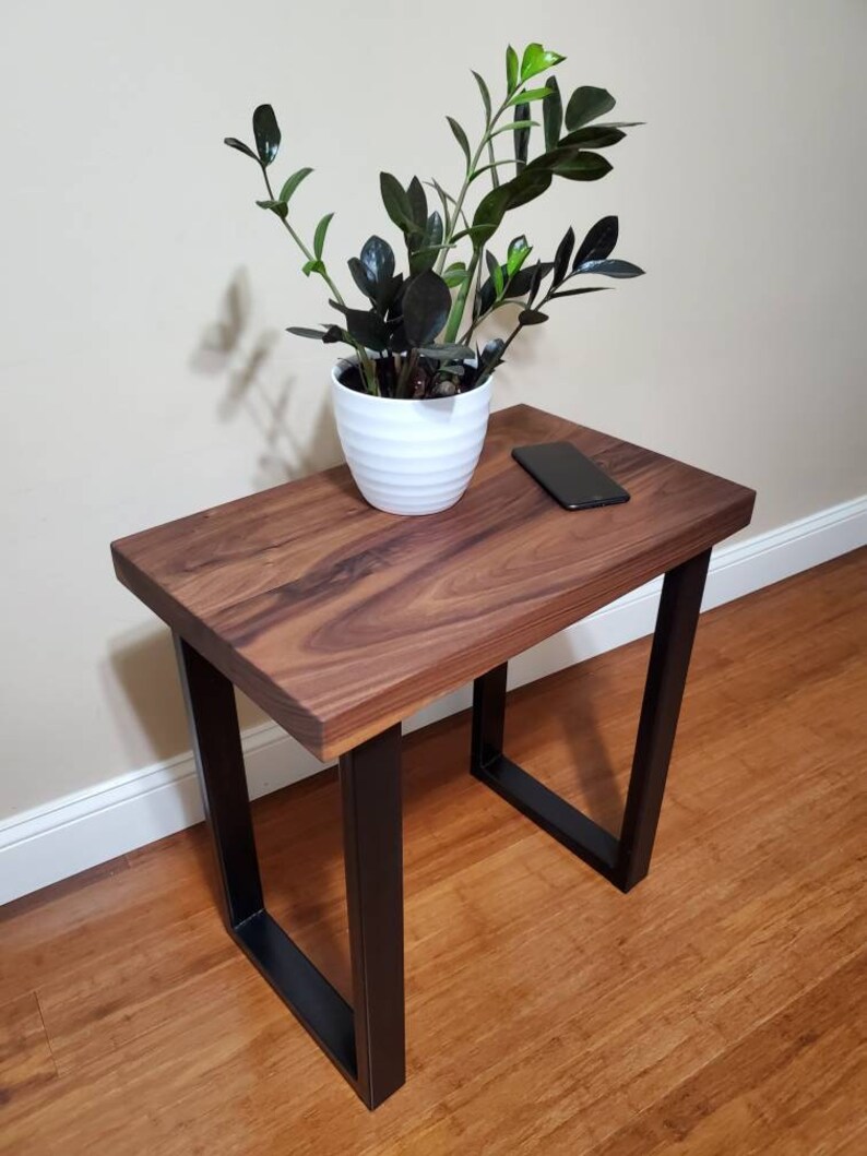 Walnut Side Table Solid Wood End Table Walnut Accent Table - Etsy