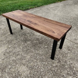 Black Walnut Bench, Walnut Dining Bench, Modern Walnut Bench, Wood ...