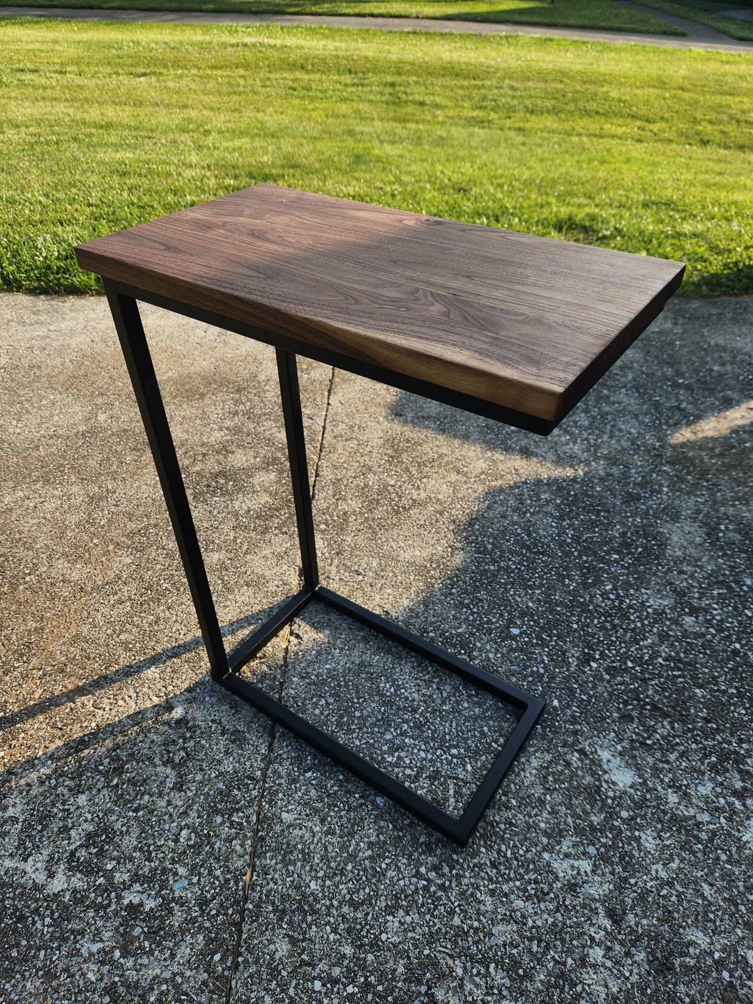 C Table, Solid Wood C Table, Walnut Side Table, Walnut C Table - Etsy