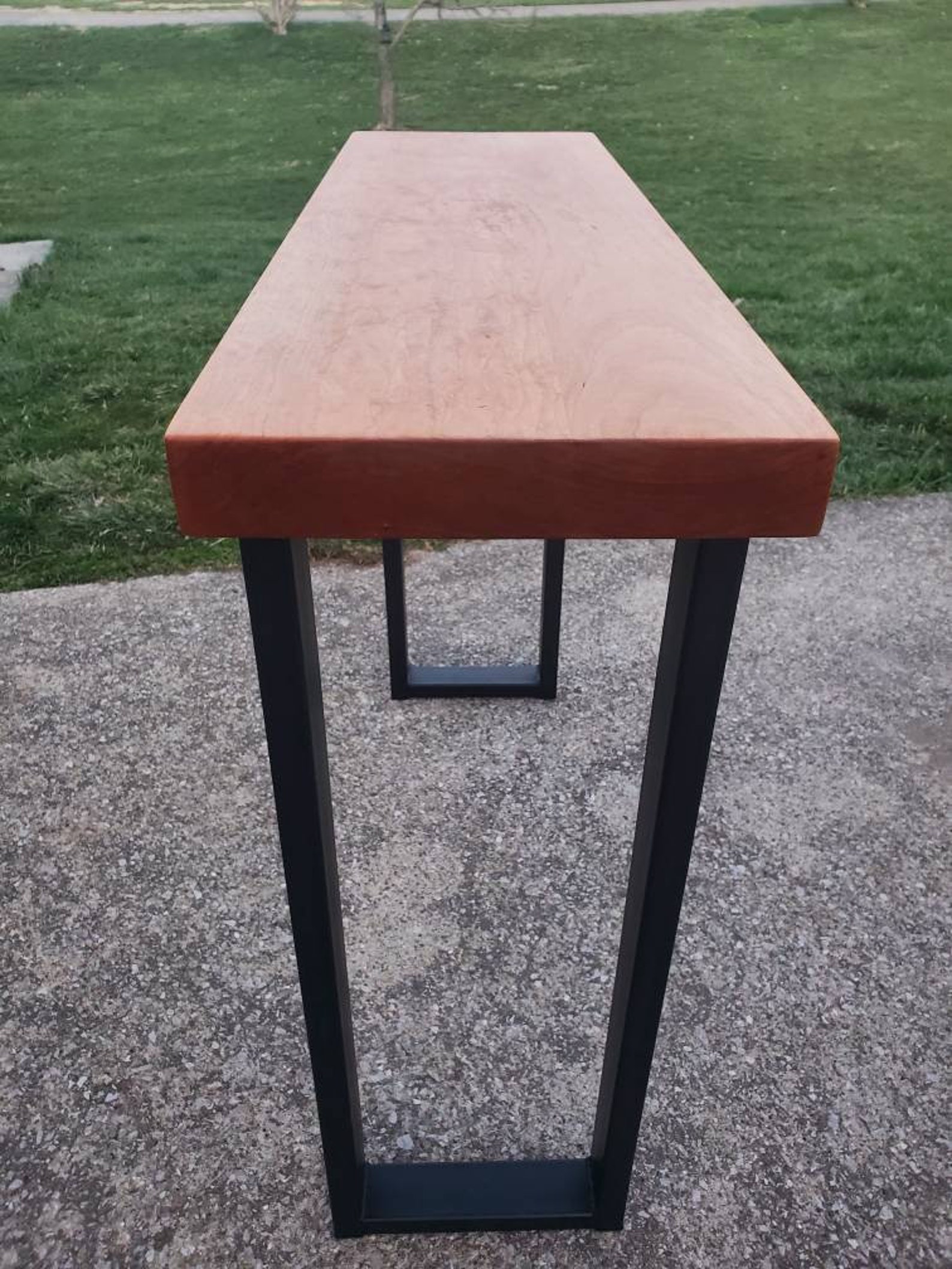 Cherry Entryway Table Solid Cherry Console Table Entryway | Etsy