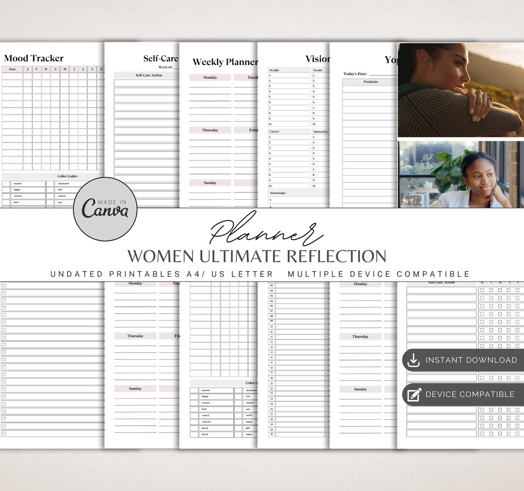 Women’s Reflection Planner | Personal Growth Journal | Self-discovery ...
