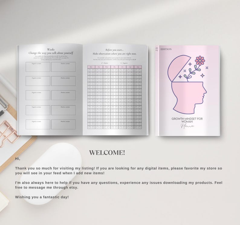 Women’s Growth Mindset Planner | Personal Development Journal ...