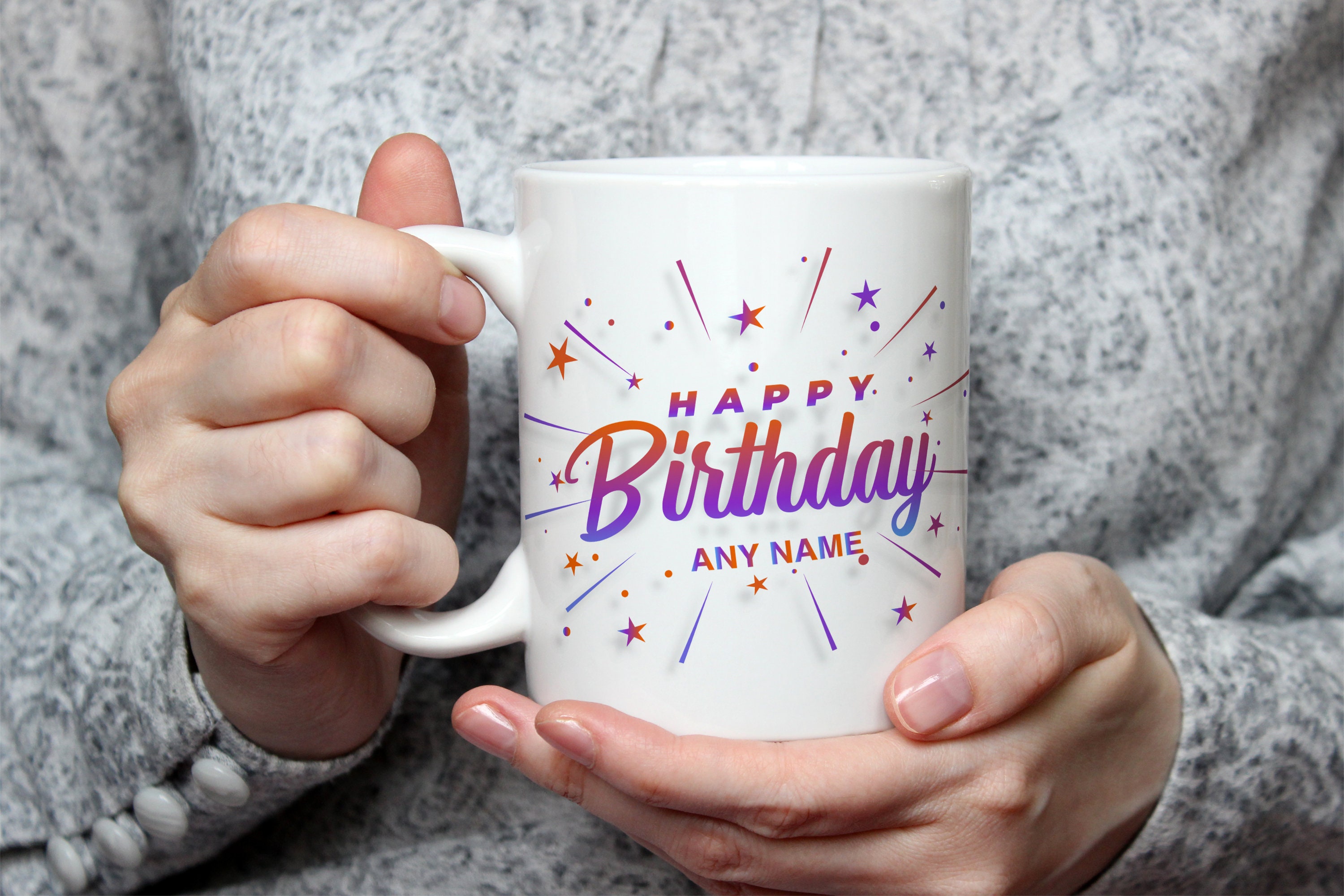 Personalised Happy Birthday Celebration Mug Custom Name Coffee | Etsy