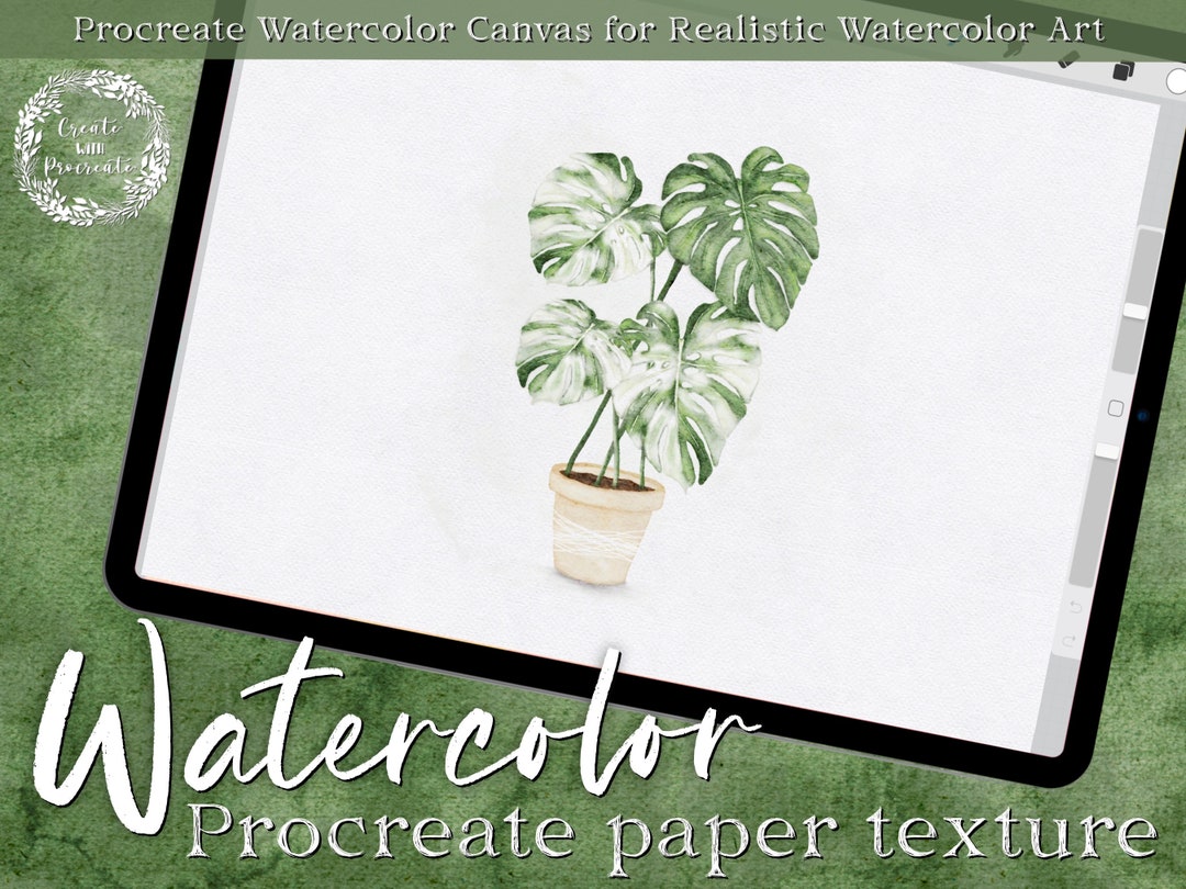 Procreate Watercolor Paper Texture Paper Overlay Realistic Etsy