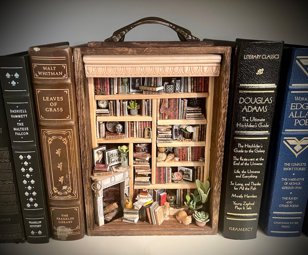 Drawer Library Book Nook Bookshelf Insert 10.5 Tall - Etsy