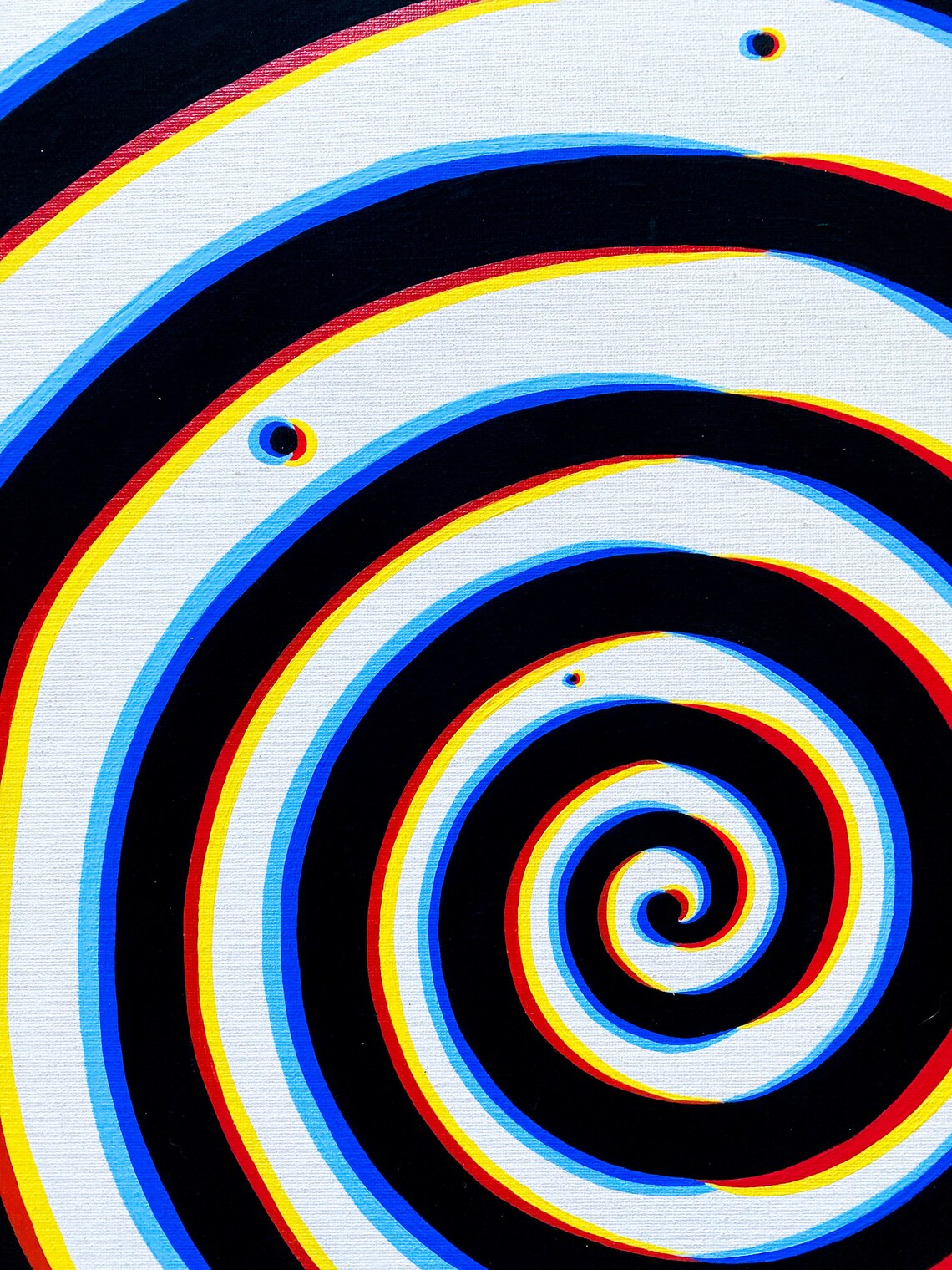 Optical Illusion Spiral Print Print of Acrylic Painting | Etsy