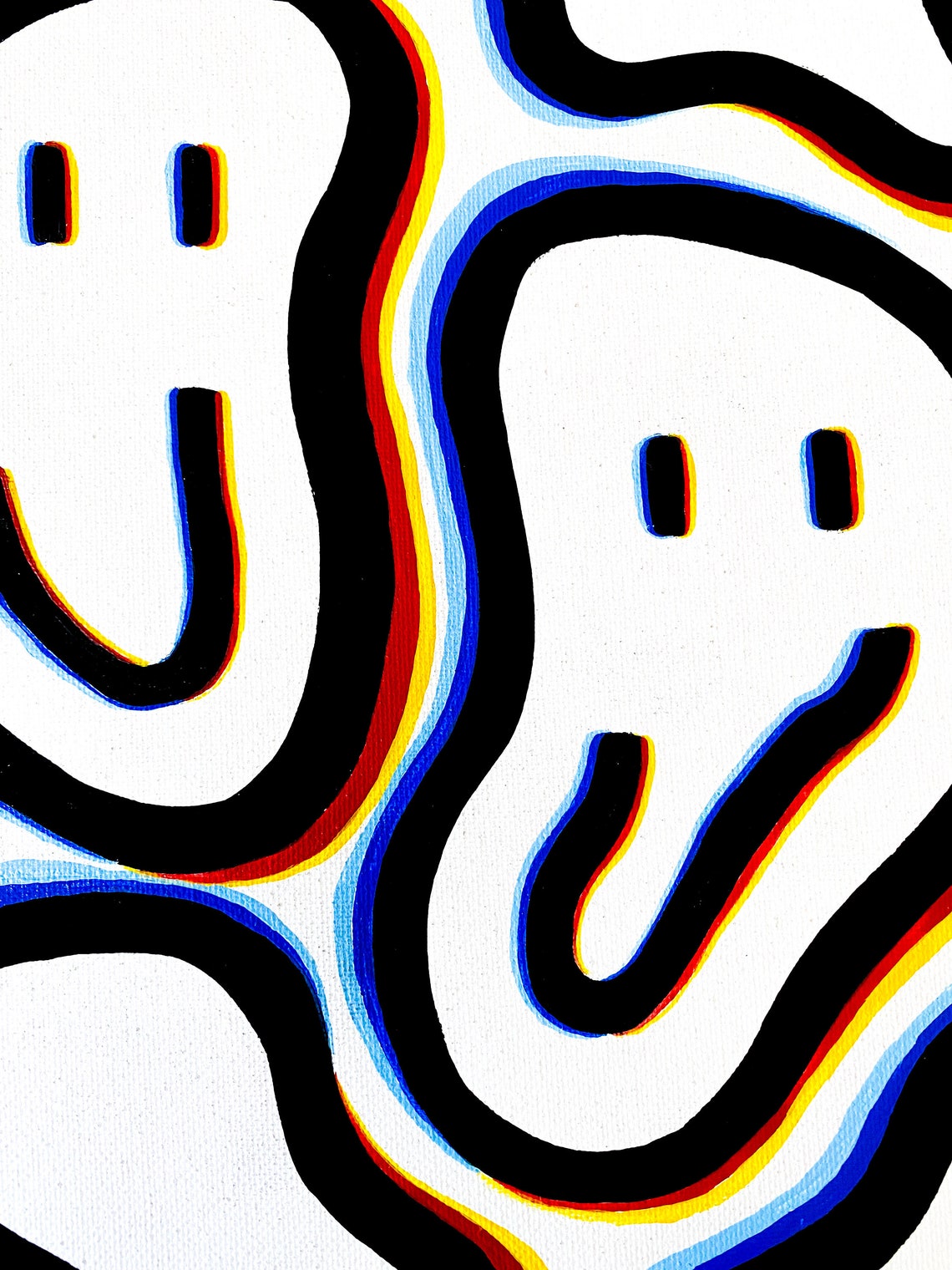 Optical Illusion Smile | Illusion Art | Psychedelic Smiles | Acrylic ...