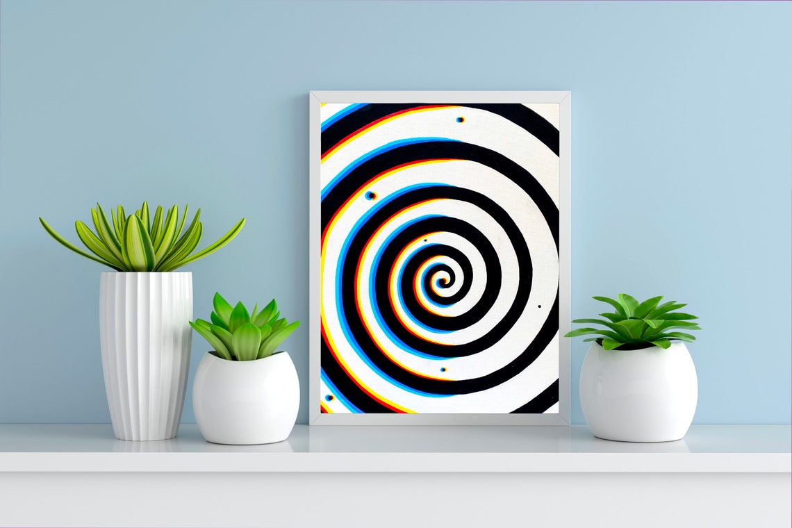 Optical Illusion Swirl Optical Illusion Spiral Acrylic | Etsy