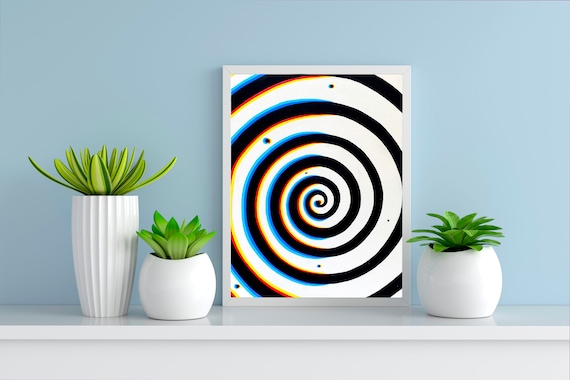 Optical Illusion Swirl Optical Illusion Spiral Acrylic - Etsy