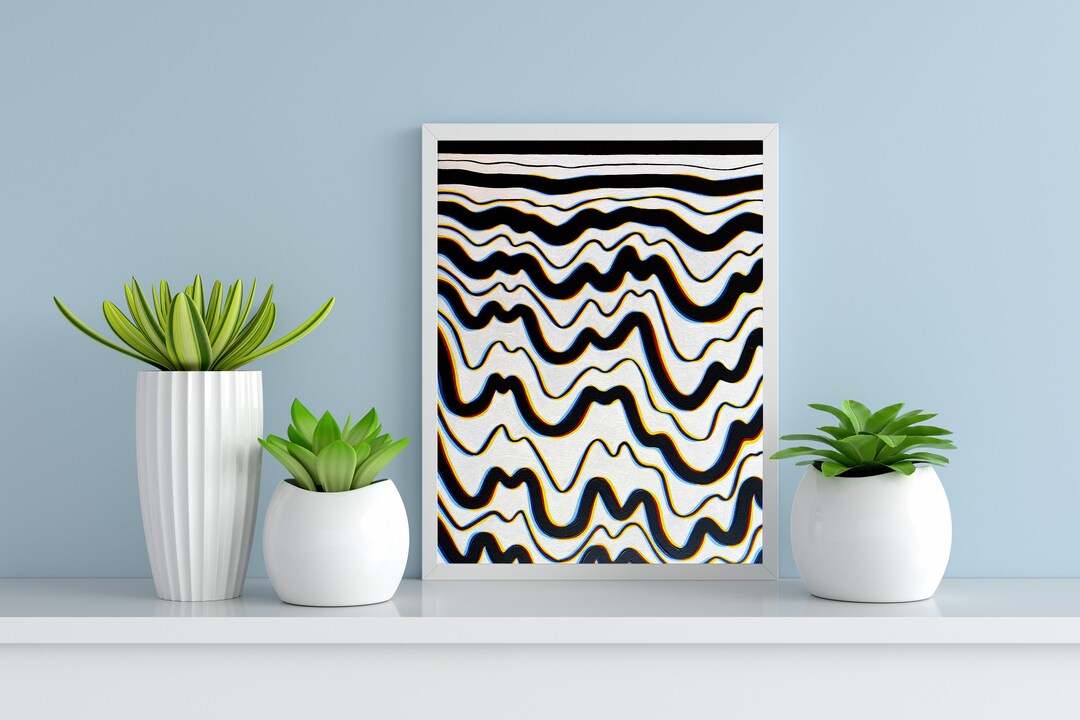 Optical Illusion Drip Drippy Art Print Art Poster - Etsy
