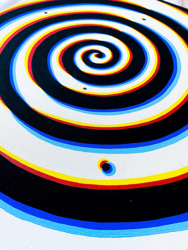 Optical Illusion Spiral Print Print of Acrylic Painting | Etsy
