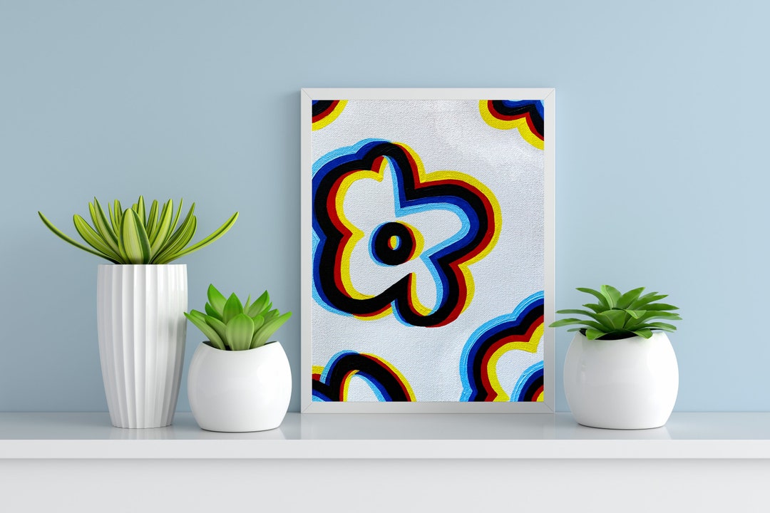 Flower Optical Illusion Print | Art Poster | Contemporary Art | Op Art ...