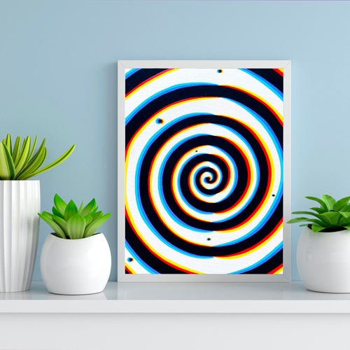 Smiley Optical Illusion Acrylic Painting Print Illusion - Etsy