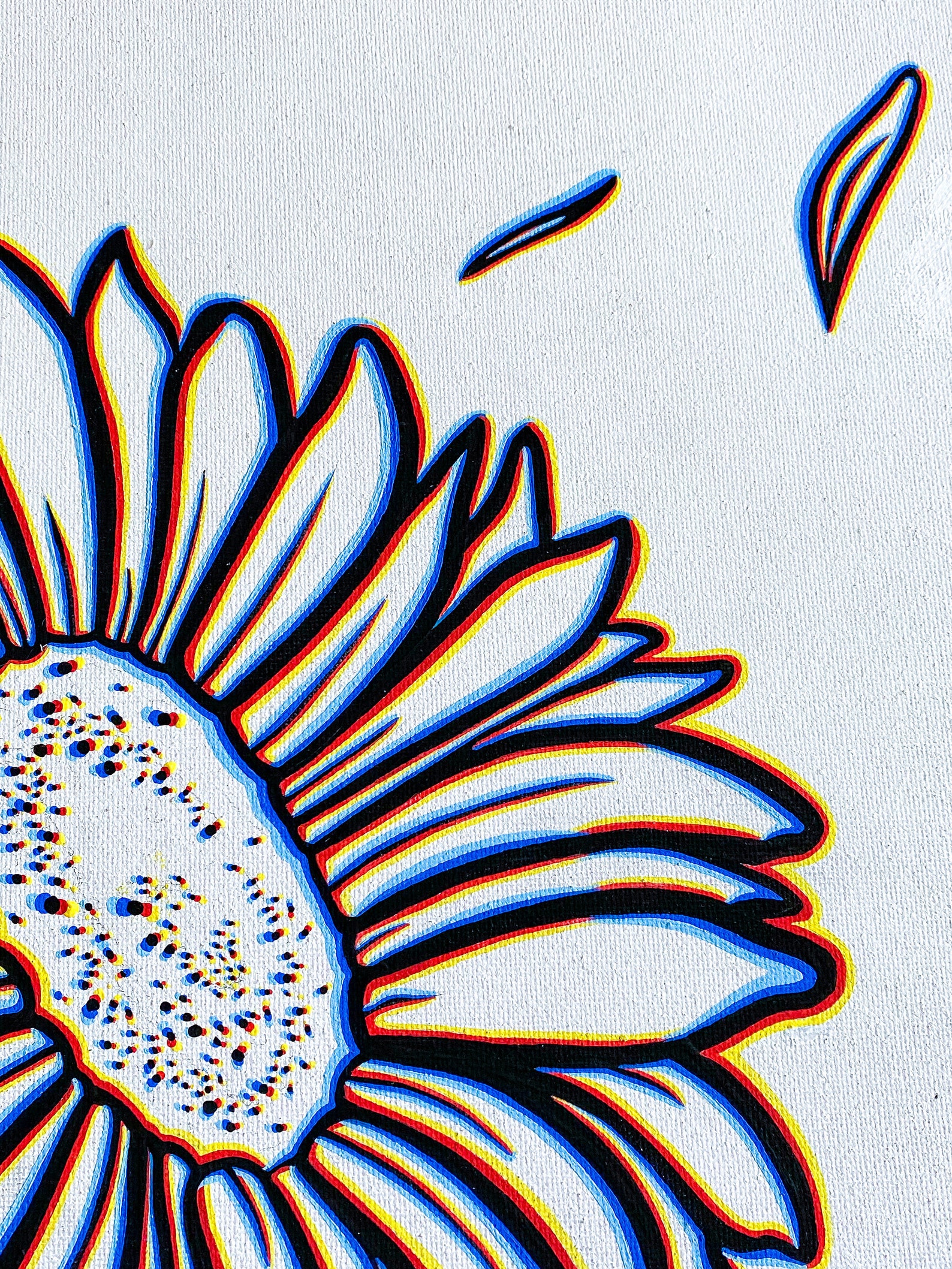 Optical Illusion Sunflower | Sunflower Art Print | Sunflower Decor ...