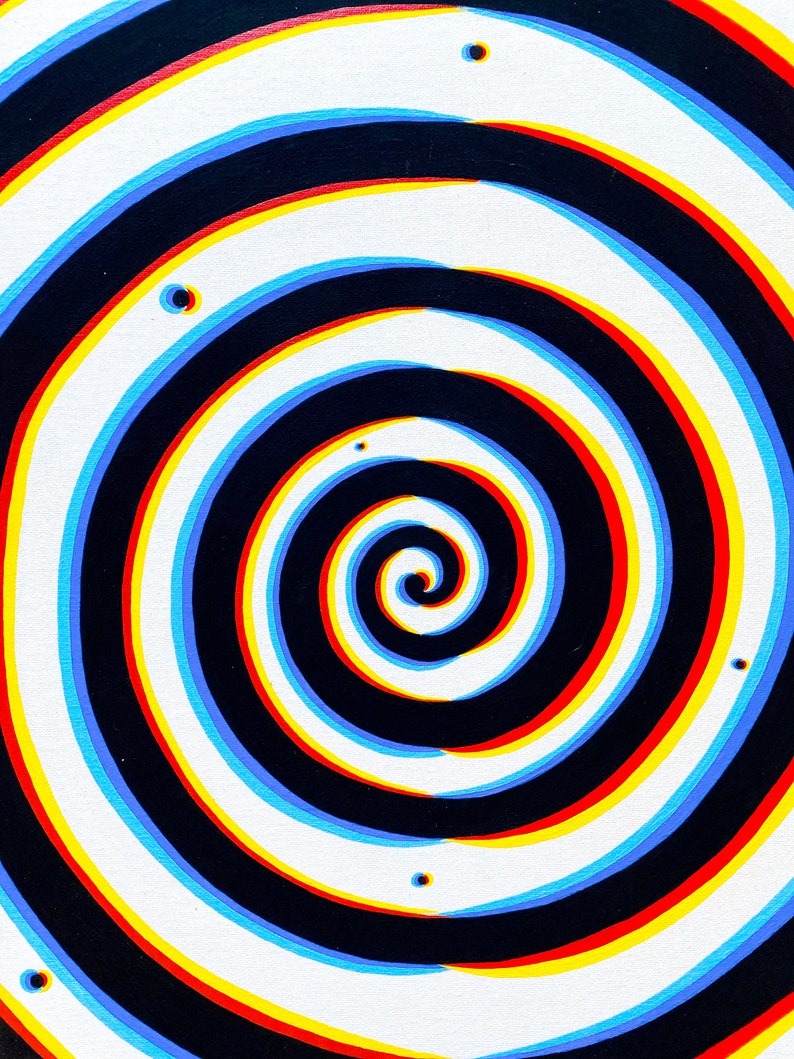 Optical Illusion Spiral Print Print of Acrylic Painting | Etsy