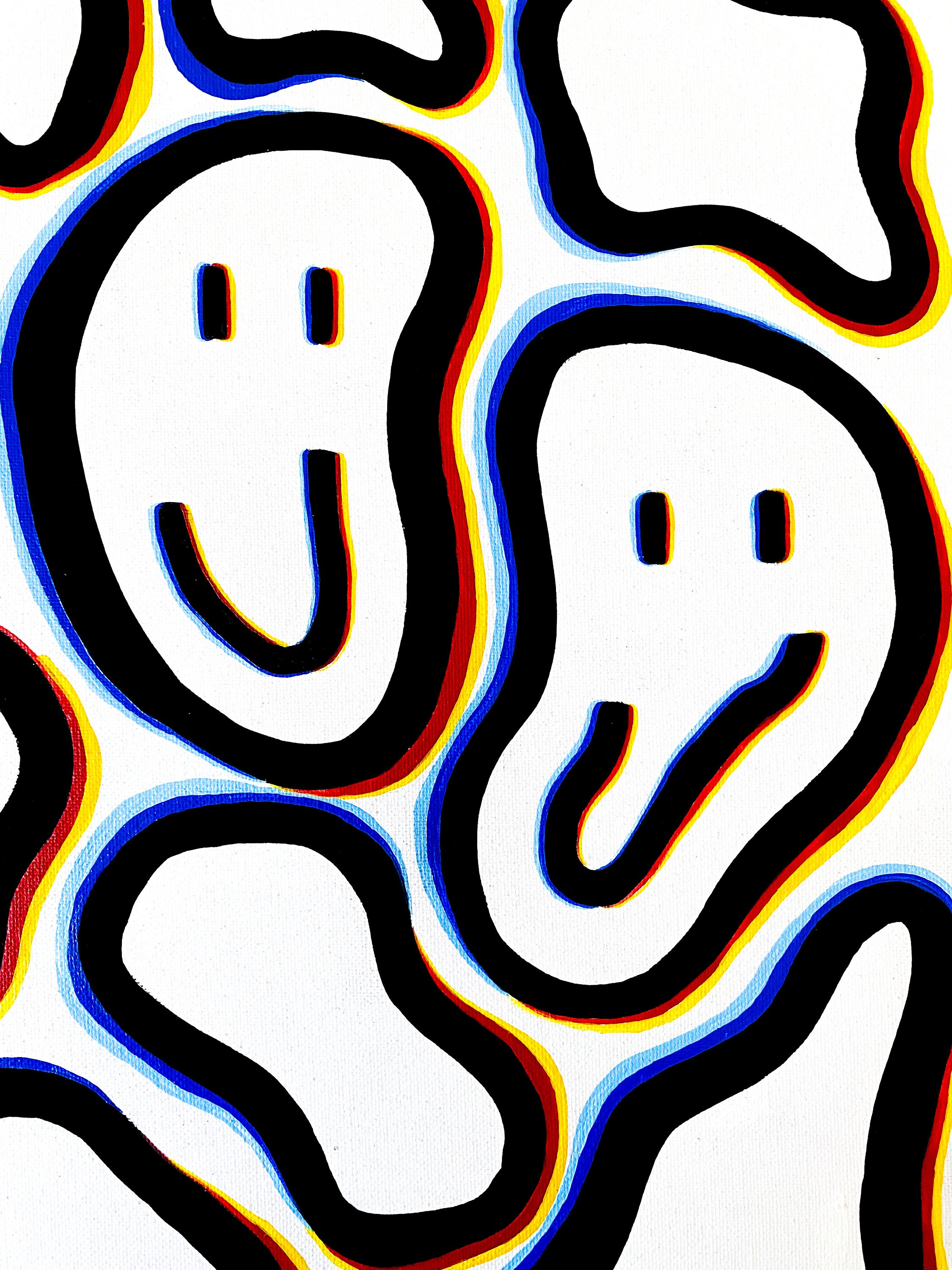 Optical Illusion Smile | Illusion Art | Psychedelic Smiles | Acrylic ...
