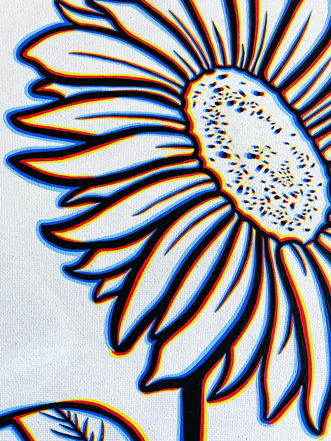 Optical Illusion Sunflower | Sunflower Art Print | Sunflower Decor ...