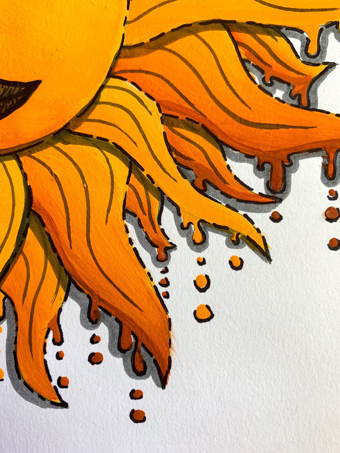 Abstract Sun Art Print Wall Art Original Art Print Sun - Etsy