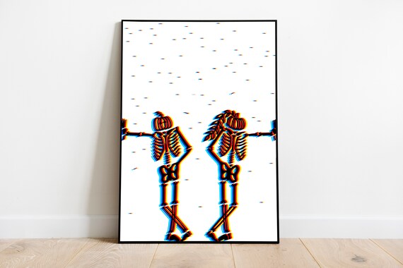 Optical Illusion Skeletons Skeleton Art Silly Skeletons - Etsy