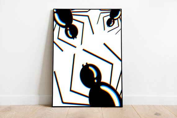 Optical Illusion Spiders Spider Art Halloween Art Fall - Etsy