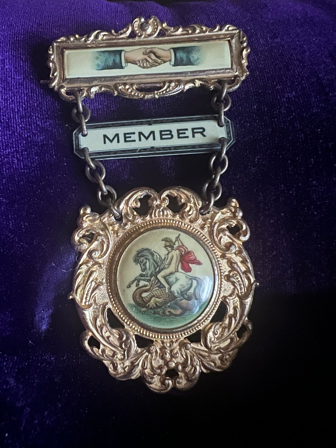 Antique Odd Fellows Badge Pin - Etsy