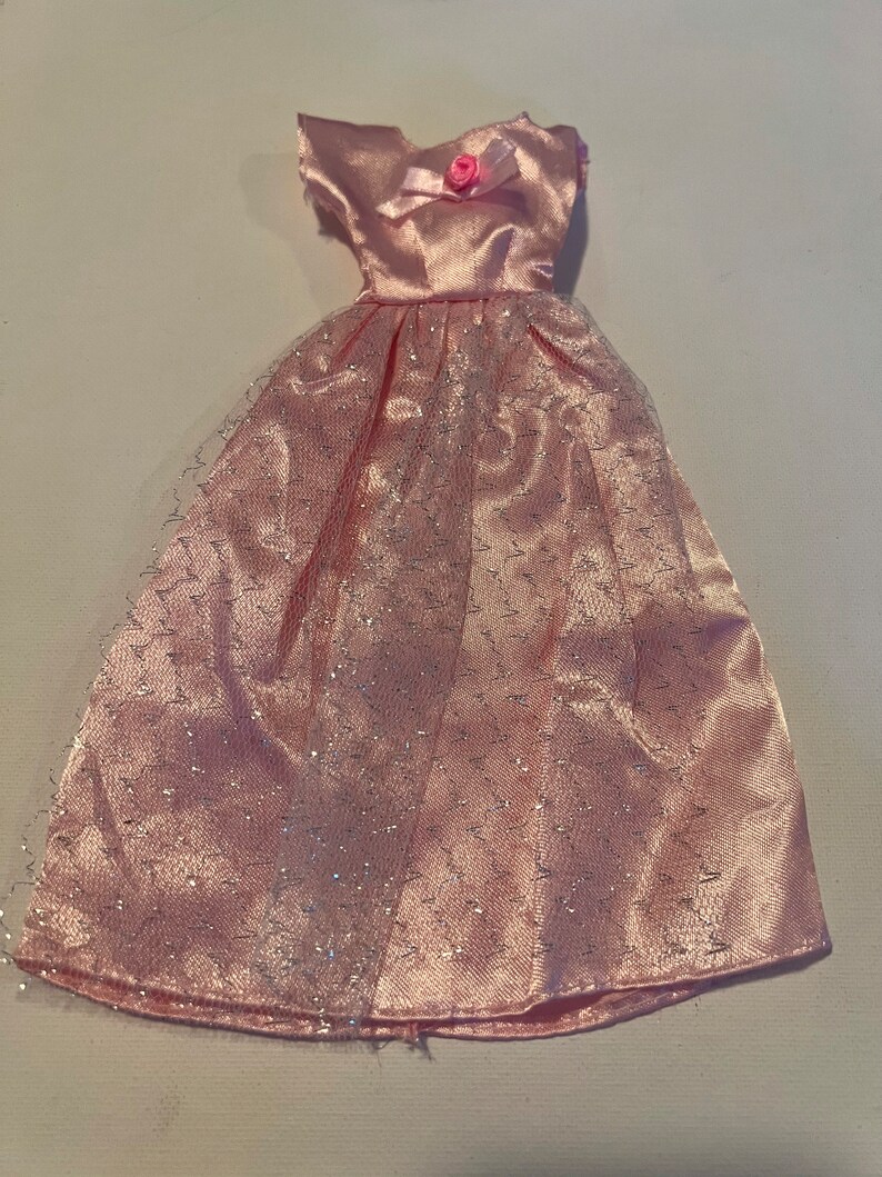 Barbie Doll Light Pink Ball Gown With Pink Boa - Etsy