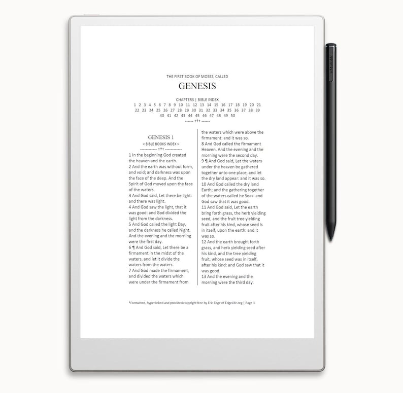 King James Bible for Remarkable Paper Pro + Remarkable 2 KJV PDF ...