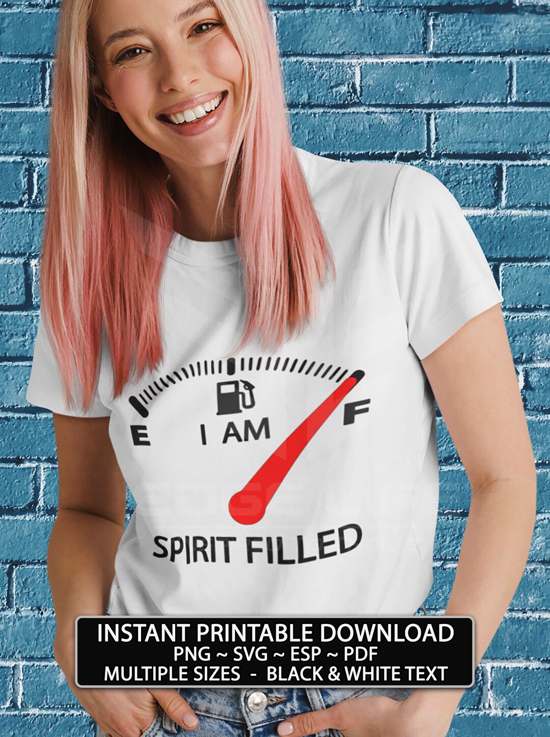 I Am Spirit Filled Instant Download Print Tshirt Design Christian T ...