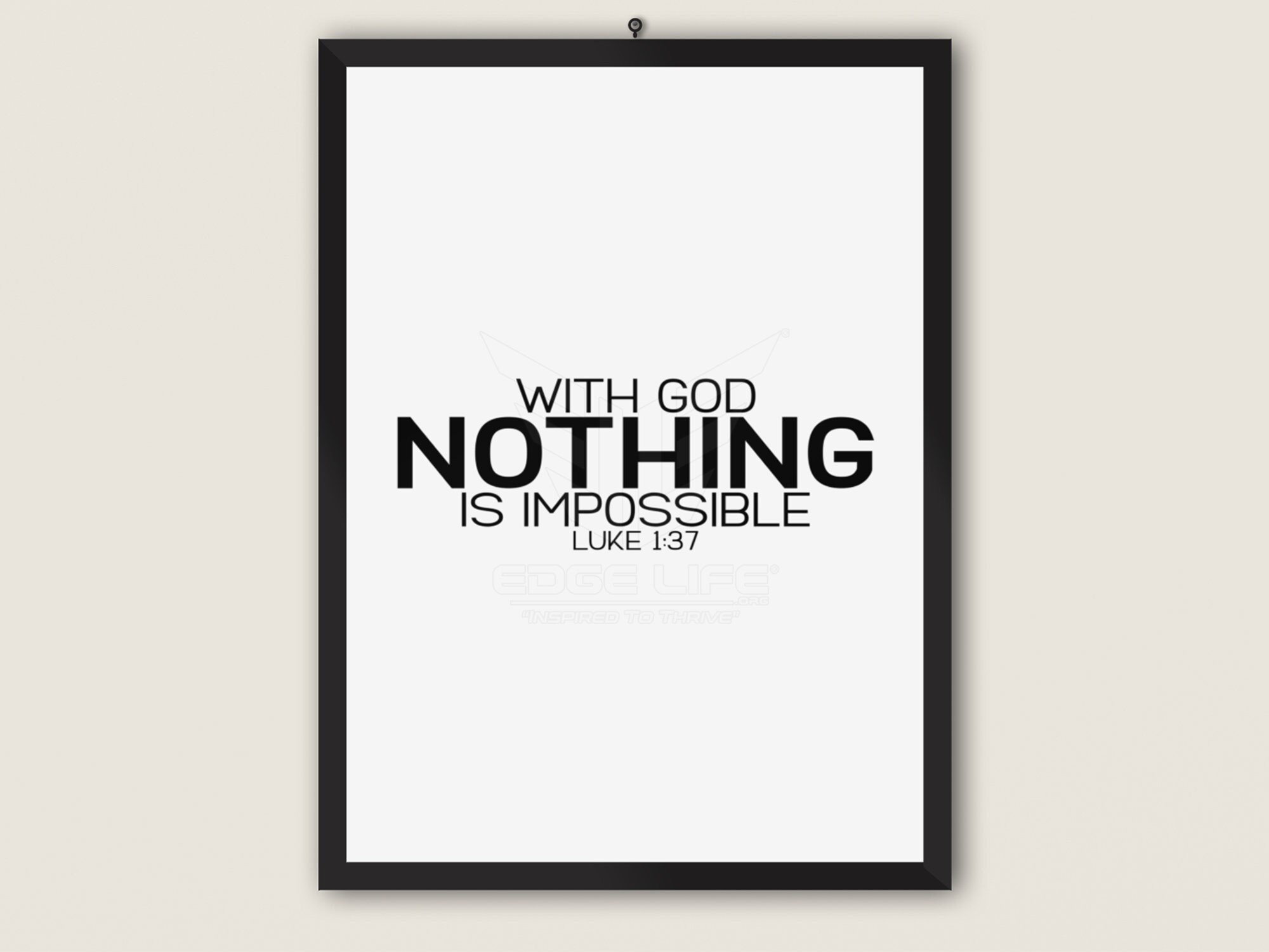 Nothing is Impossible Christian Wall Art Printable Instant Download ...