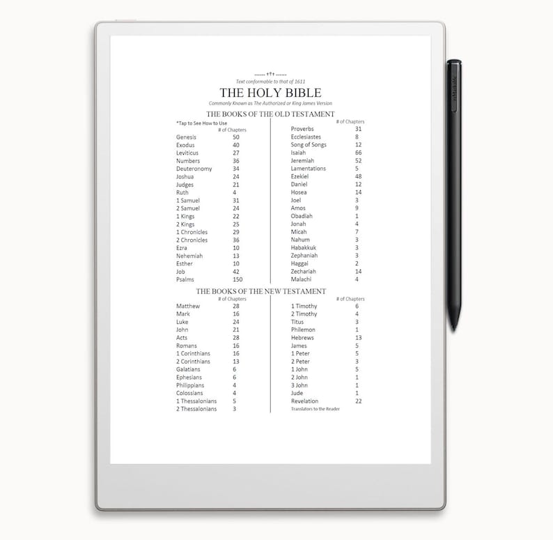 King James Bible for Remarkable Paper Pro + Remarkable 2 KJV PDF ...