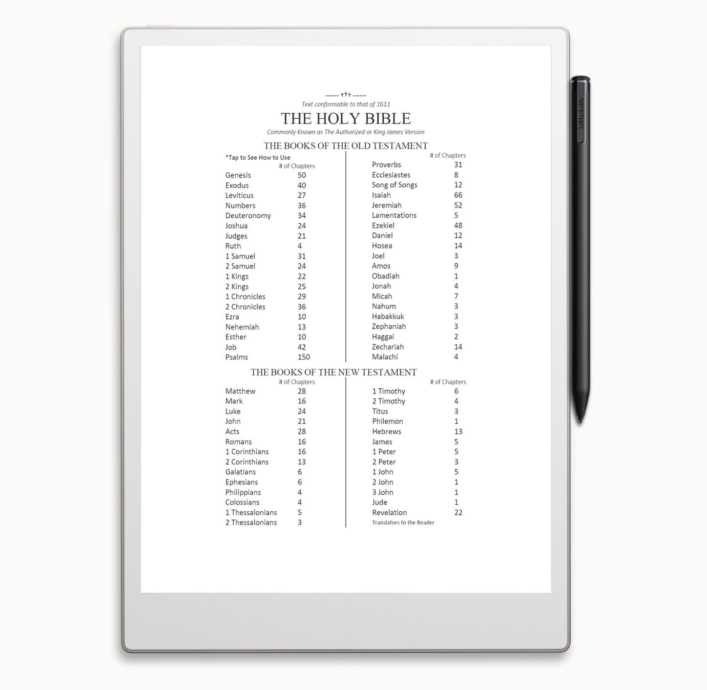 King James Bible for Remarkable Paper Pro + Remarkable 2 KJV PDF ...