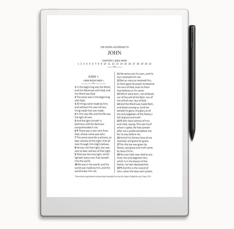 King James Bible for Remarkable Paper Pro + Remarkable 2 KJV PDF ...