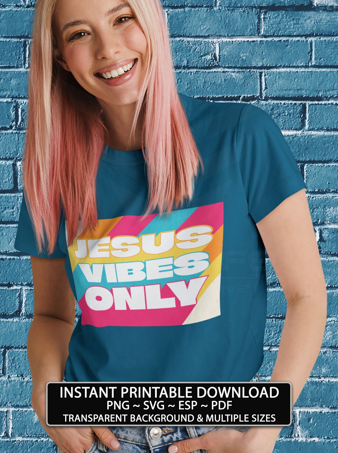 Jesus Vibes Only - Download Christian Wall Art Printable Poster Design ...