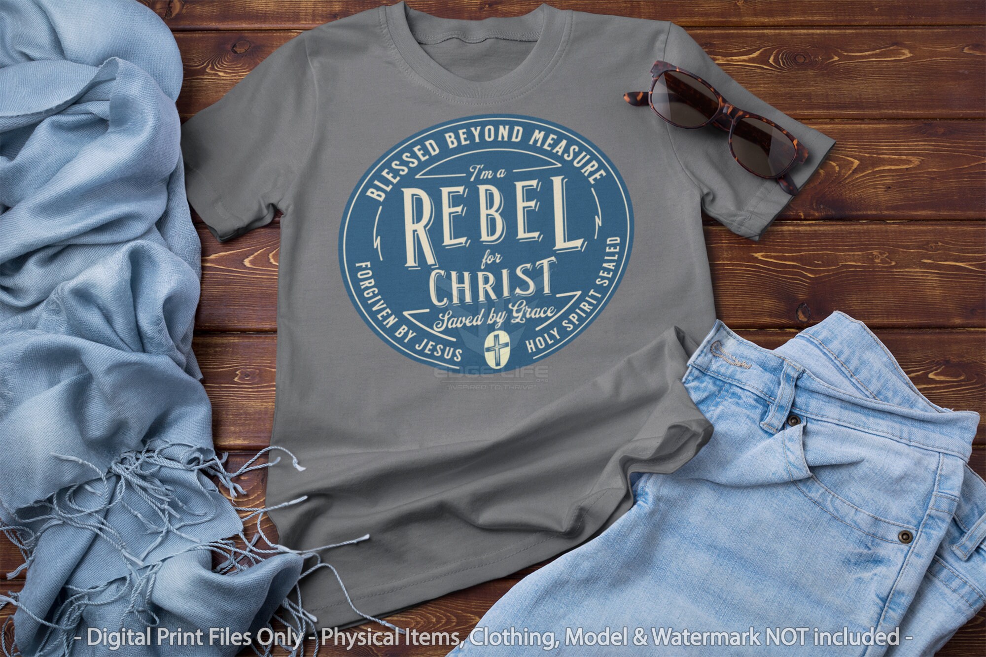 Rebel for Christ Instant Download Christian Printable Design for T ...