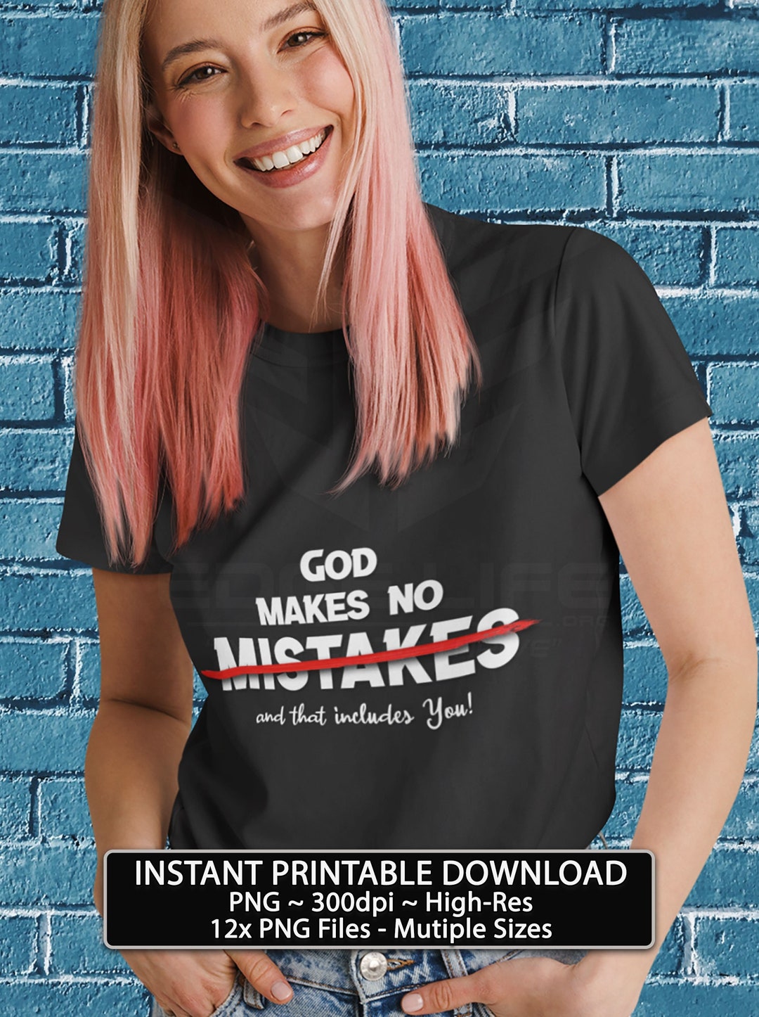 GOD Makes No Mistakes Christian Wall Art Printable Instant Download ...